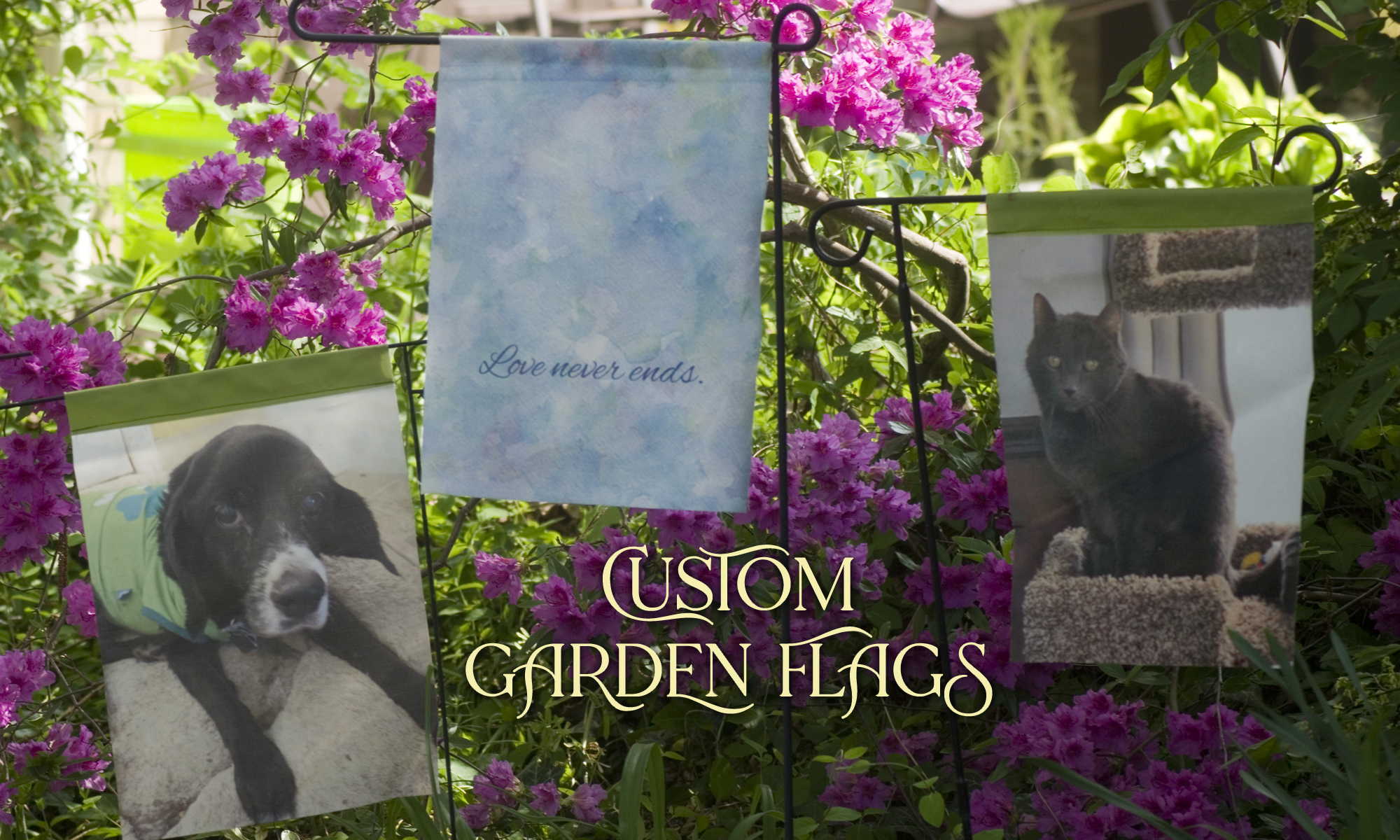 Garden Flags - Custom Pet Memorial Votives